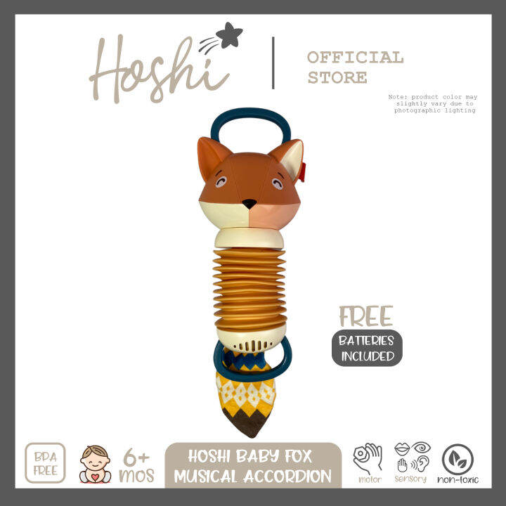 Hoshi Baby Fox Accordion Musical Instrument Toy, Educational Montessori ...