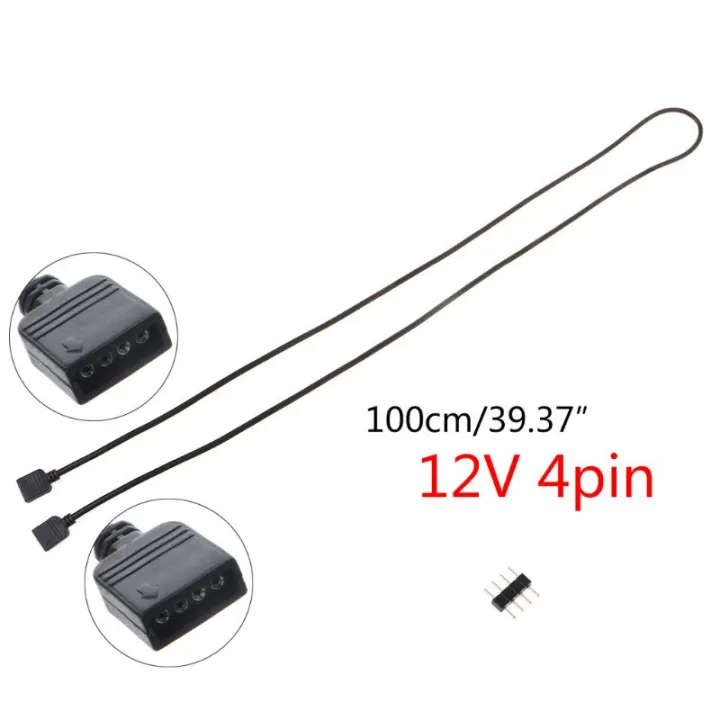 12V 4Pin AURA RGB Extension Adapter Cable Motherboard to RGB Connector ...