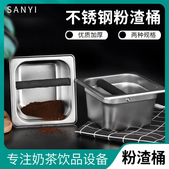 Free Shipping:Non-Magnetic Stainless Steel Dregs Bucket Solid Wood ...