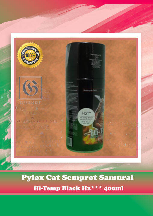 Pylox Cat Semprot Samurai Hi Temp Black H2*** 400ml | Lazada Indonesia