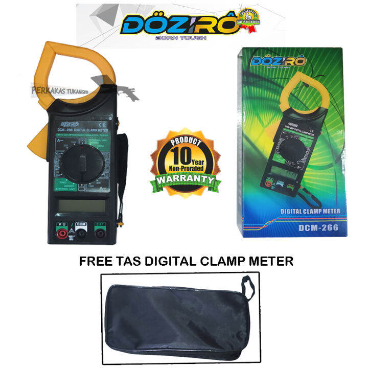 Doziro Tang Ampere Digital Clamp Meter DCM-266 - Alat Pengukur Arus Tegangan Alat Pengukur ...