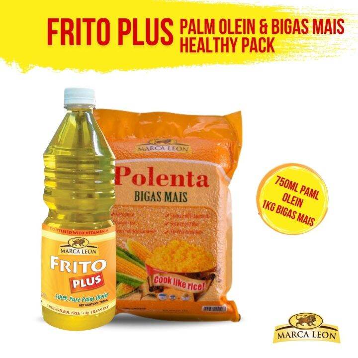 Frito Plus Palm Olein Oil 750ml PET Bottle + 1kg Polenta Bigas Mais ...