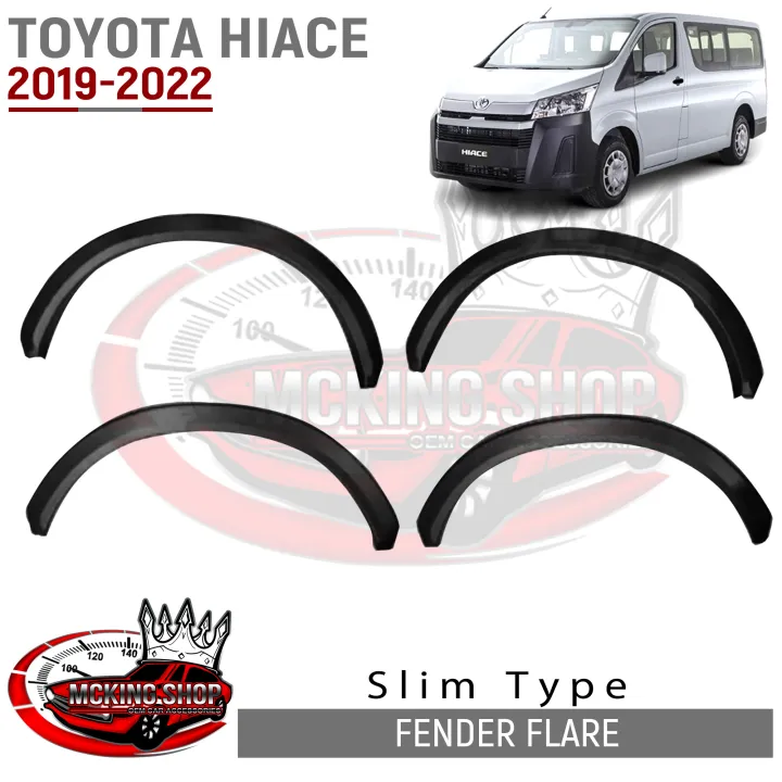 Toyota Hiace Commuter Deluxe 2019-2022 Oem Slim Fender Flare (Black) 3 ...