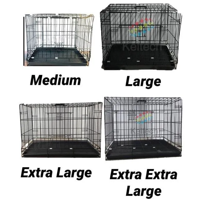 Marret Collapsible Dog Cage Pet Cage Cat Cage Medium Large XL and XXL size Black with Bubble ...