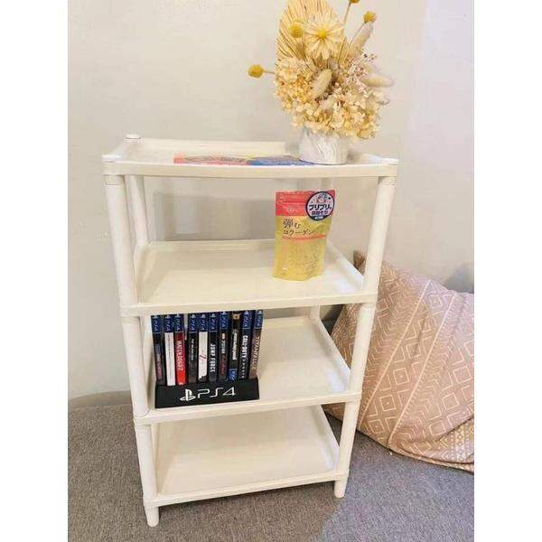 ☸ UTILITY PLASTIC RACK 4 LAYER (WHITE BLACK)/ ELEGANT RACK 4 LAYER | Lazada PH