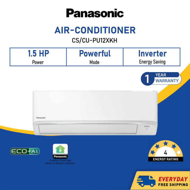 PANASONIC 1.5HP STANDARD INVERTER R32 AIR CONDITIONER CS-PU12XKH-1 (CU ...