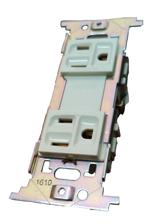 Duplex Pin Vertical w/ Ground and Strap 10A 250V, Duplex Flat Pin with ...