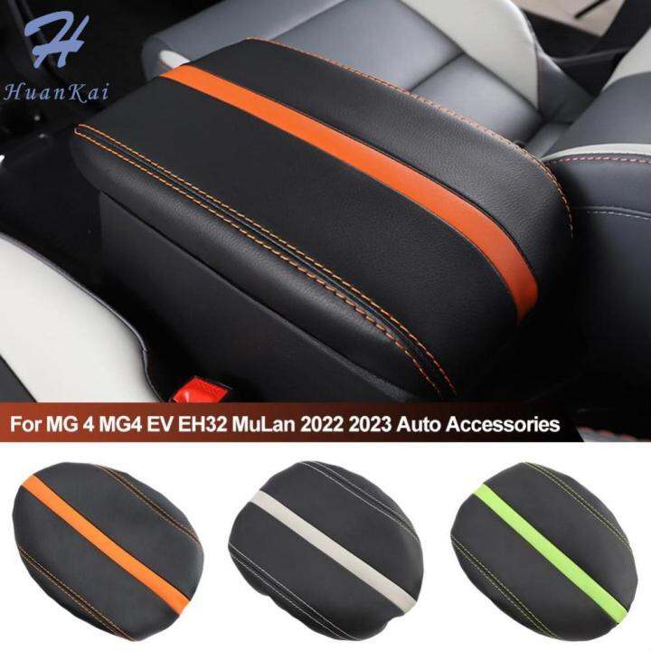 HK Car Armrest Console Storage Box Central Control Leather Cover For MG 4 MG4 EV EH32 MuLan 2022 ...