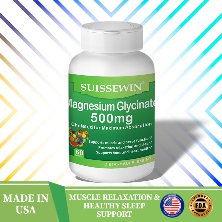 Highly Absorbable Magnesium Glycinate 500mg Per Serving | 100% Chelated ...