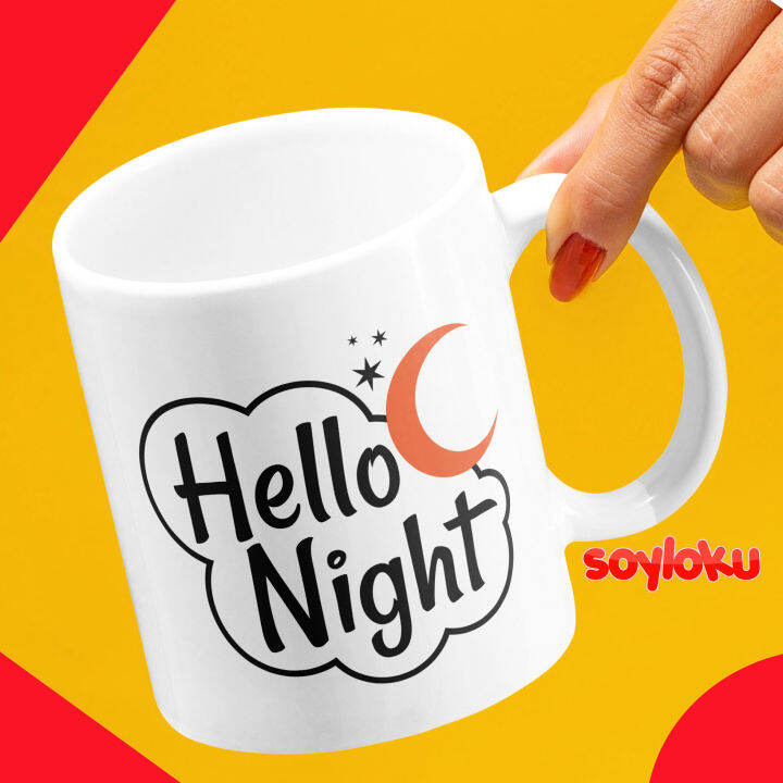 Hello Night Quote Cangkir Mug Custom | Lazada Indonesia