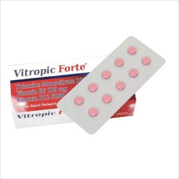 Vitropic Forte - Vitamin B kompleks 1blister isi 10tablet | Lazada ...