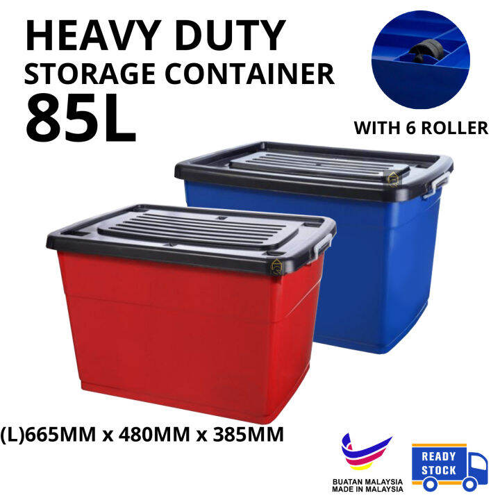 🔥𝗥𝗘𝗔𝗗𝗬 𝗦𝗧𝗢𝗖𝗞🔥85L 3388 Heavy Duty Storage Container Box With Wheels ...