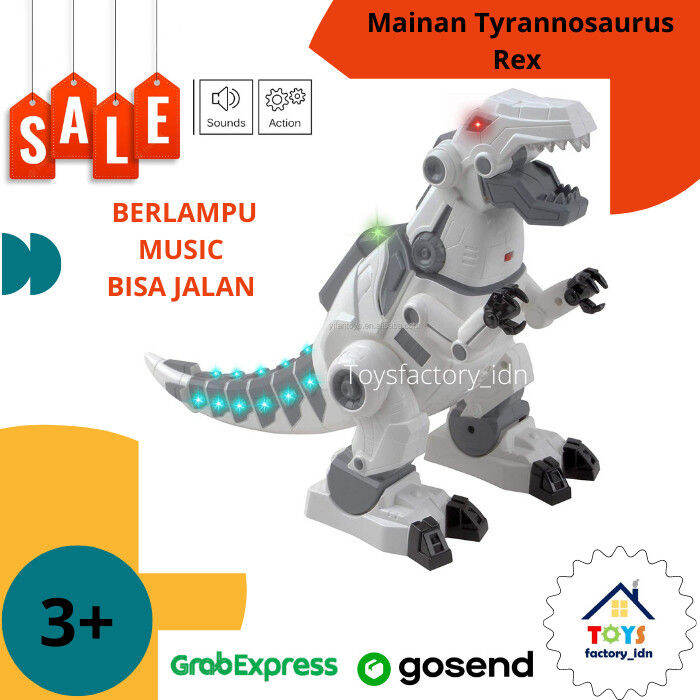 Mainan Robot T-Rex Tyrannosaurus Rex Pintar Interaktif Berjalan ...