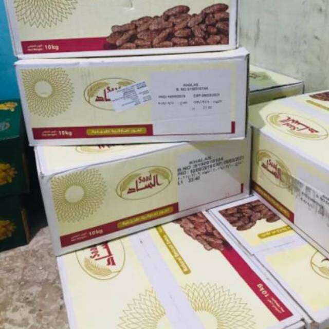 Kurma Saad Khalas 10kg Fresh kurma Kholas Saad Enak Empuk Panen Baru ...