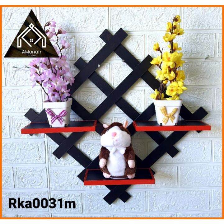 RAK DINDING MINIMALIS MODEL PAGER RKA0031- RAK PAJANG KAYU SERBAGUNA ...