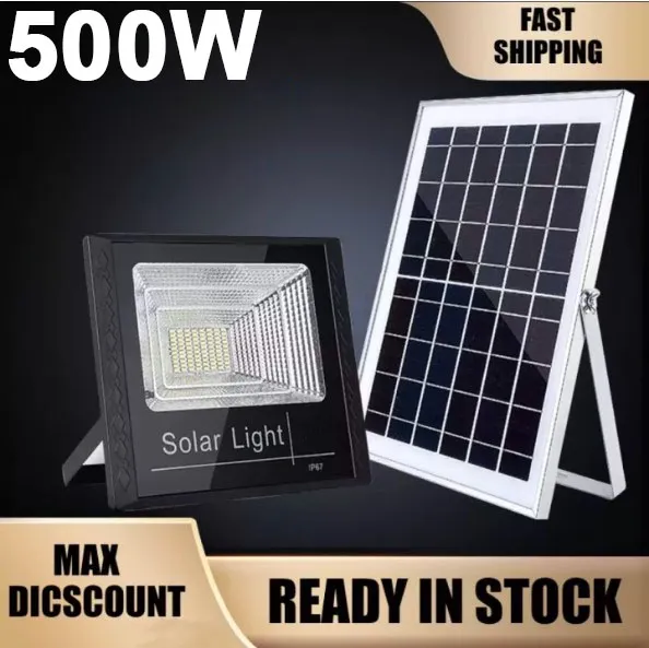 Solar Lights Led Outdoor Flood Light Street Lamp Panel Set Waterproof ...