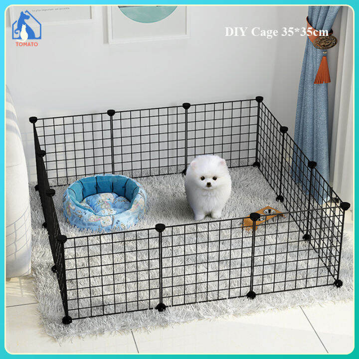 Pet DIY Frame Steel Panel Extendable Dog Cage Pet Cage Dog Fence Stackable Pet Cat Rabbit Cage ...