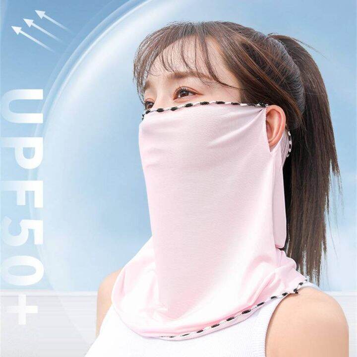 CHYY หน้ากากกันแดดสำหรับหน้ากากป้องกัน,หน้ากากไอซ์ซิลค์หูห้อยคอ1ชิ้นให้ ...