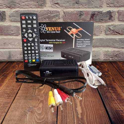 Set Top Box Tv Digital VENUS CABAI RAWIT MINI DVB T2 EWS UHF HD set top ...