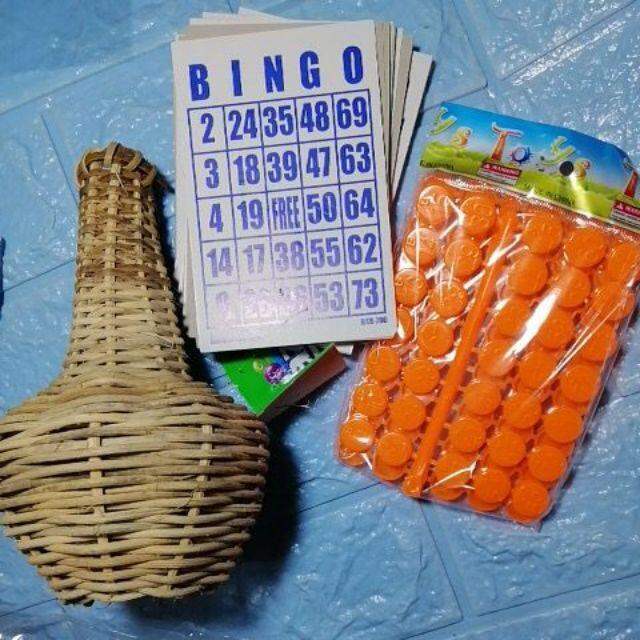Assorted B I N G O Set Rattan roulette Shaker Larong Pinoy | Lazada PH