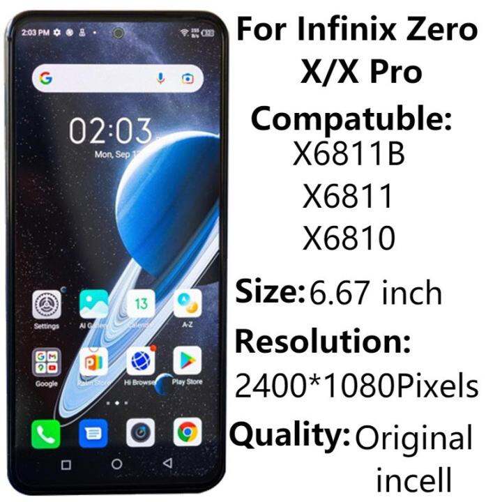 Original 6.67" AMOLED For Infinix Zero X Pro X6810 X6811 X6811B LCD ...