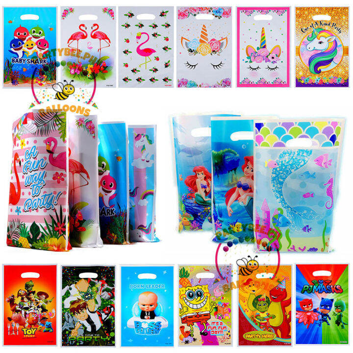 10pcs/Pack Loot Bag Character Girls | Boys Design Birthday Lootbag ...