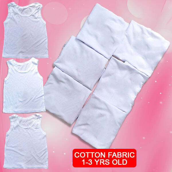 3 PCS SET Sando White and Princess Character Printed sando for Girls, School White Under Shirts ...