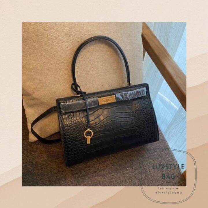 (ปานกลาง)💯กระเป๋า Lee Burch แบบดั้งเดิมแท้สีดำสายพาดลำตัว | Lazada.co.th