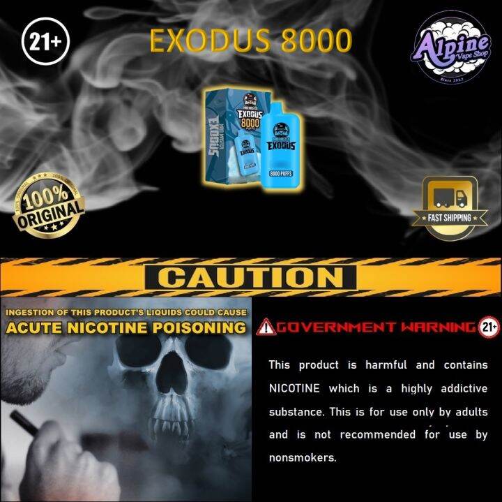 EXODUS 8000 Puffs Disposable Vape Pod | Lazada PH