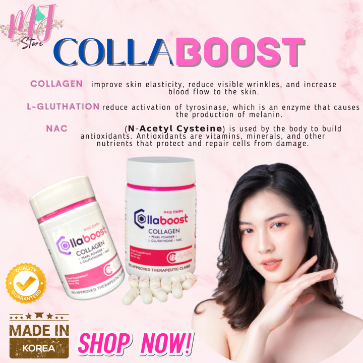 Collagen CollaBoost, Pearl Powder, L-Glutathione, & NAC(Whitening, Anti-Aging, dark spots ...