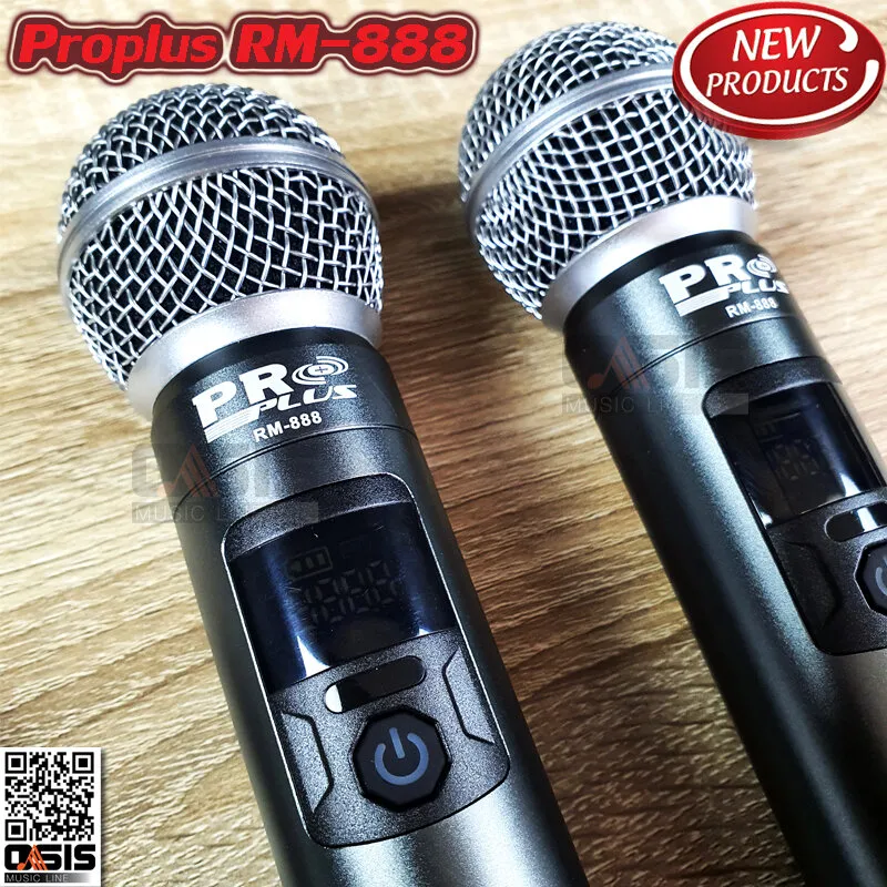 PROPLUS RM-888 ไมค์ลอย uhf ไมโครโฟนไร้สาย ไมค์ลอยพกพา ไมค์ร้องคาราโอเกะ ...
