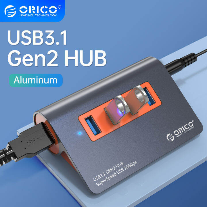 ORICO USB 3.2 10Gbps HUB อลูมิเนียม PD60W ชาร์จ Type C OTG Splitter ...