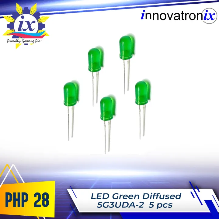 Innovatronix / Tronix 5 pcs LED GREEN Diffused 5G3UDA-2 | Lazada PH