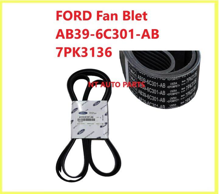 Original Ford Ranger T6 2.2/3.2 Fan Belt (7PK3136 7PK3103) (AB39-6C301 ...