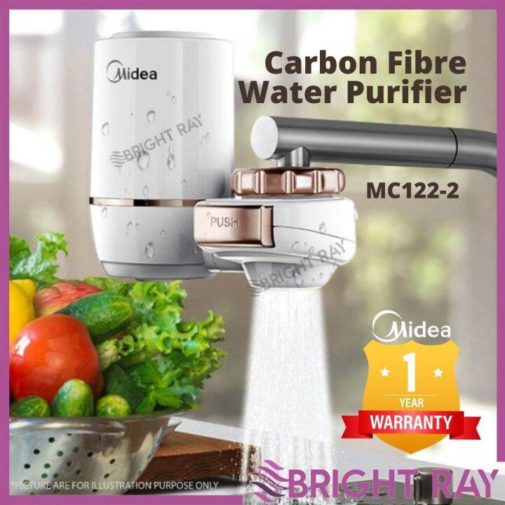 MIDEA Carbon Fiber Water Purifier 4 Level Water Filtration Kitchen Tap ...