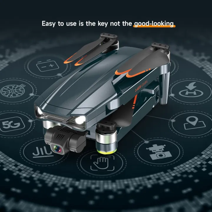 2022 New F186 GPS Drone Profesional with 3-axis Gimbal Camera 8K HD FPV Brushless Motor RC ...