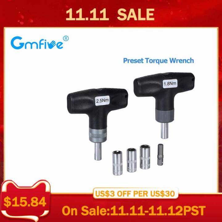 GmFive Preset Torque Wrench 1.8Nm 2.5Nm Safe and Fast HEX SOCKET 7 89MM for 3D Printer V6 ...