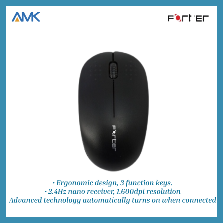 Forter Mouse Wirelessv181 optical technology wireless mouse ( black ...