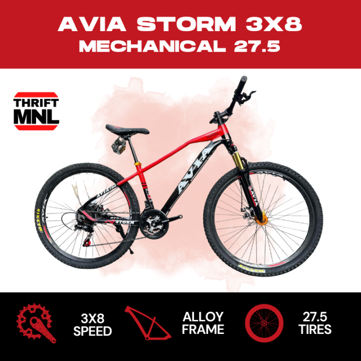 Thrift MNL | AVIA STORM 3X8 MECHANICAL 27.5 ALLOY MOUNTAIN BIKE | Lazada PH