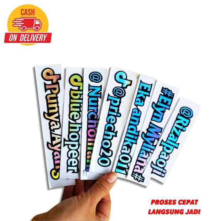 Stiker Cutting Custom Nama dan logo Ig Proses Cepat | Lazada Indonesia