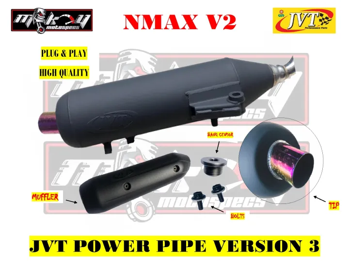 JVT POWER PIPE VERSION 3 FOR NMAX V2 PUG AND PLAY HIGH AND QUALITY ...