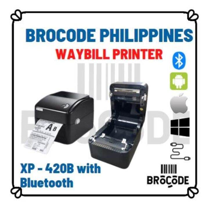 THERMAL WAYBILL PRINTER XP-420B WITH BLUETOOTH BLACK UNIT A6 WAYBILL ...