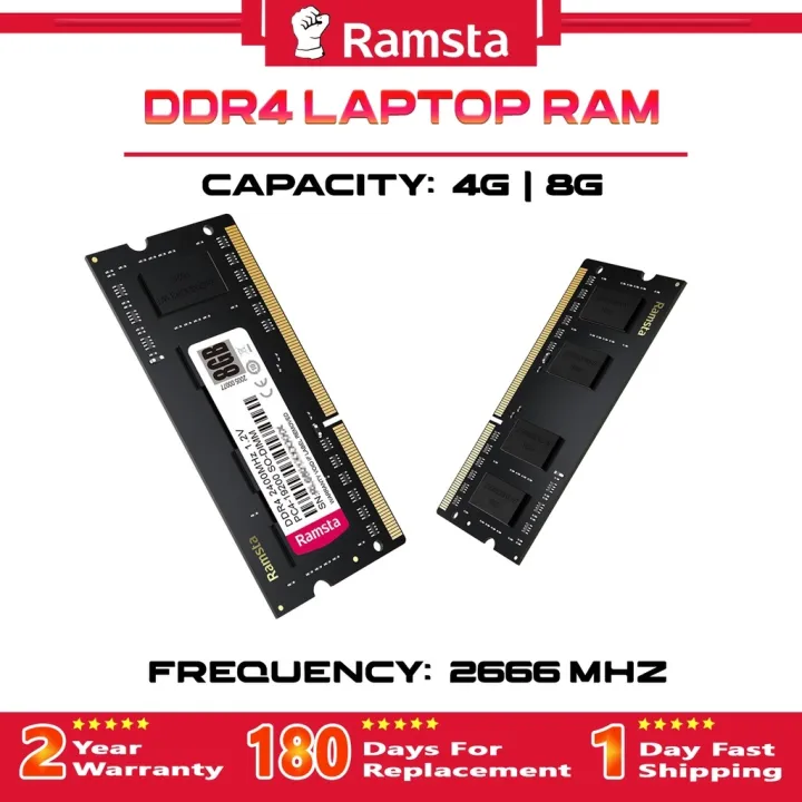 Ramsta SODIMM DDR4 4GB 8GB RAM 2666MHz 2400Mhz 2133MHz Auto Compatible ...