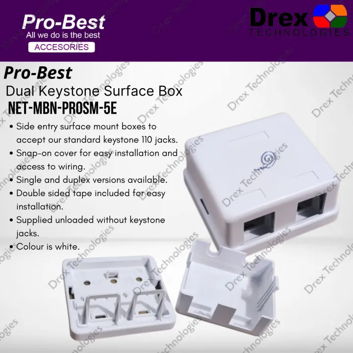 Probest Surface Mount Box 2-Gang - White | Lazada PH