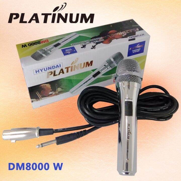 HYUNDAI PLATINUM 8000W 8000 DYNAMIC WIRED MICROPHONE FOR VIDEOKE/KARAOKE | Lazada PH