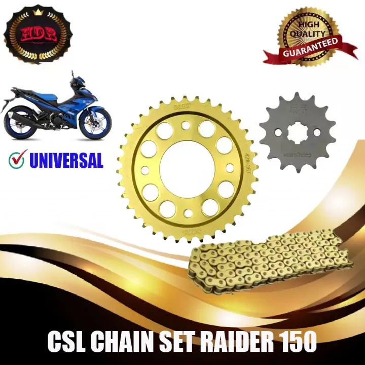 CSL Japan Quality Chain and Sprocket Set for YAMAHA RAIDER150 14/43T ...
