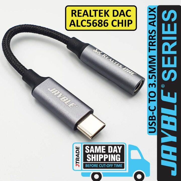 Type C to AUX 3.5mm TRRS REALTEK DAC 5686 Chip JAYBLE | Lazada