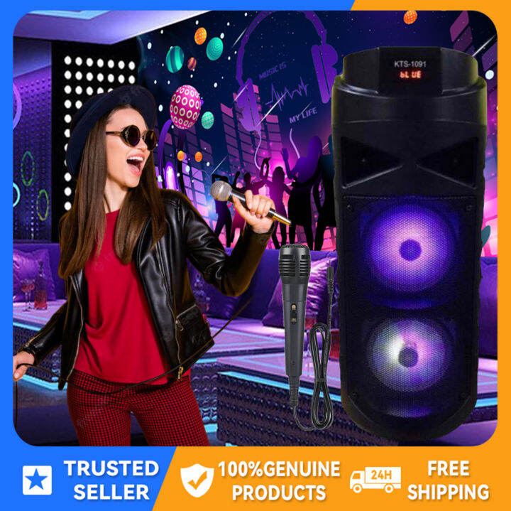 SUPERMAX NEW KTS-1091 KARAOKE Super Bass Portable Wireless Bluetooth ...