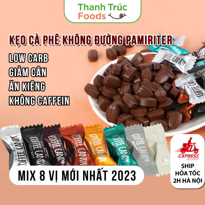 [Mix 4 vị] Kẹo cà phê không đường giảm cân Coffee Candy Pamiriter Gói 70g - 100g - 300g hkFoods ...