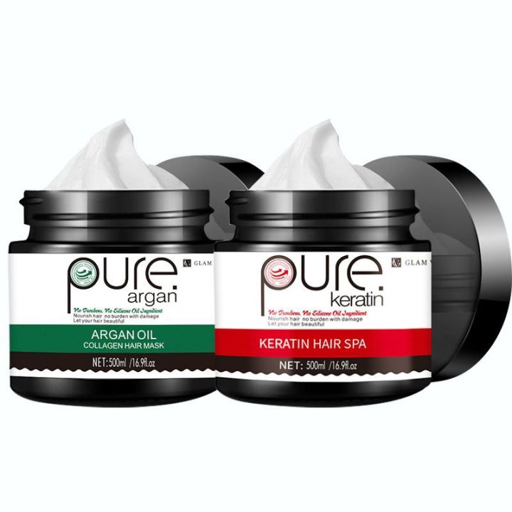 Keratin Moisturizing And Smoothing Creamy Hair Mask Organ Oil Spa Hair Treatment 500ml Lazada